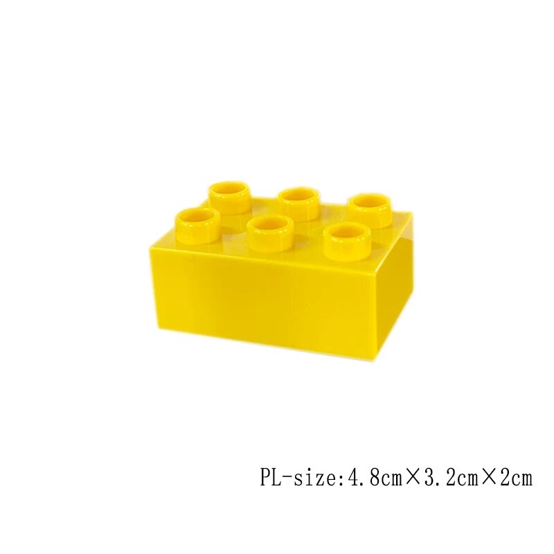 Желтые строительные блоки 2x3, 12шт
