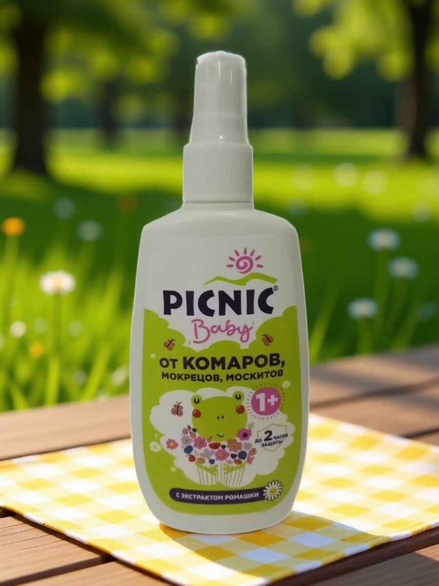 Спрей детский от комаров, мокрецов, москитов PICNIC 120 мл