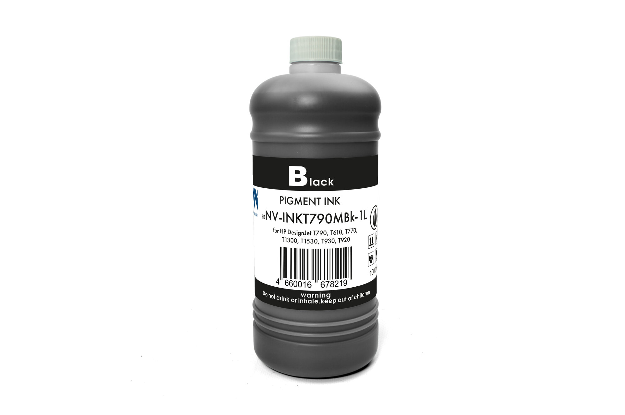 Чернила NV Print NV-INKT790MBk-1L пигментные для HP DesignJet Матовые черные 1000 мл