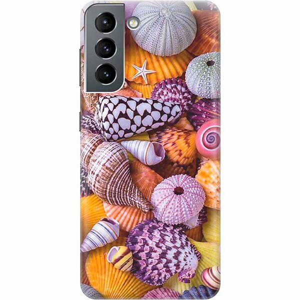 Чехол - накладка ArtColor для Samsung Galaxy S21 с принтом "Разноцветные ракушки"