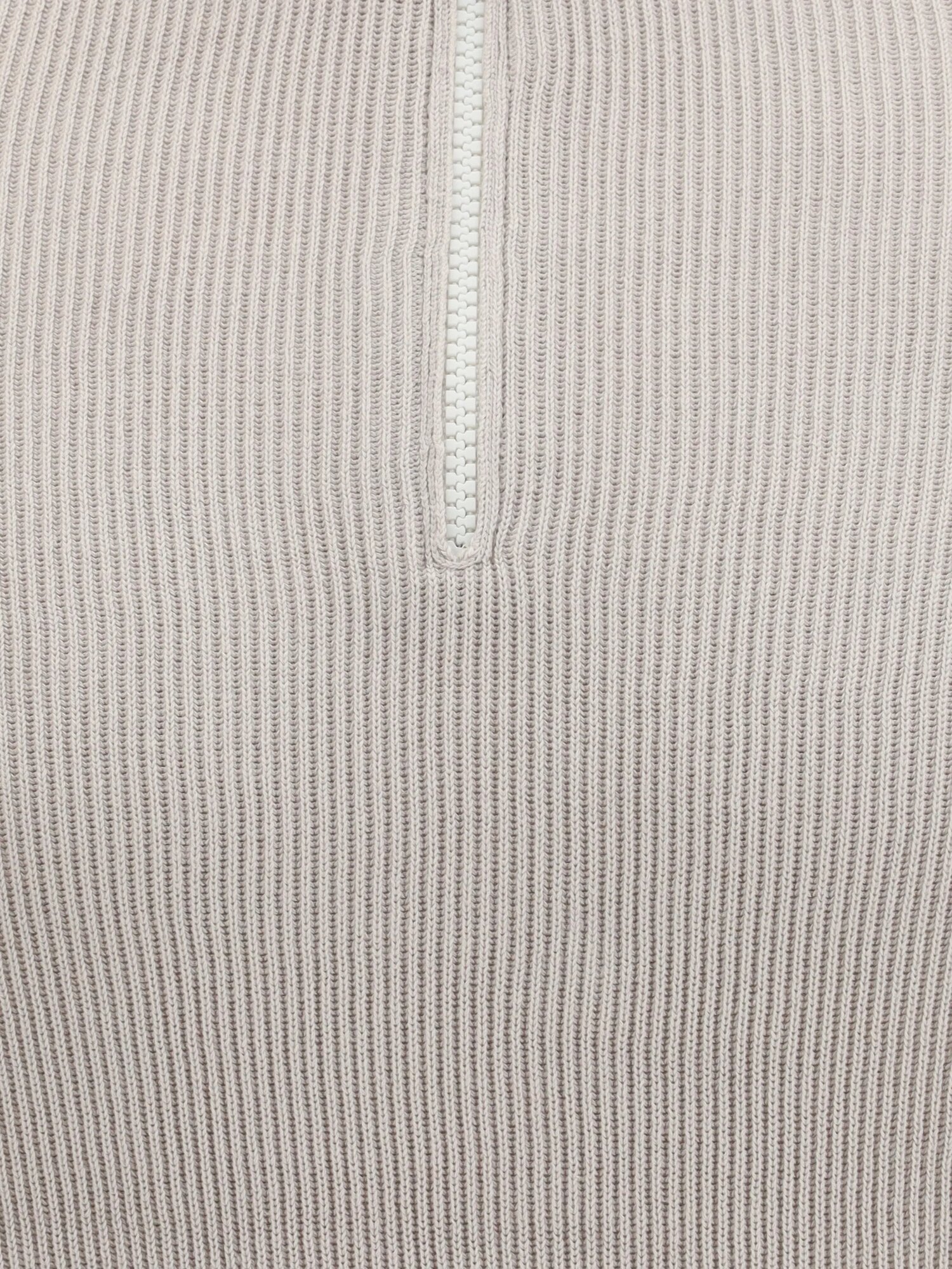 Свитер BRUNELLO CUCINELLI Ribbed-knit half-zip sweater, размер 54, , разноцветный — фото 1