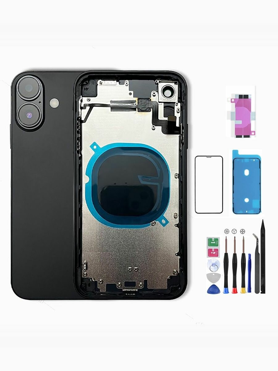 DIY комплект задней крышки, совместим с iPhone XR до 16, для самостоятельной замены с инструментами