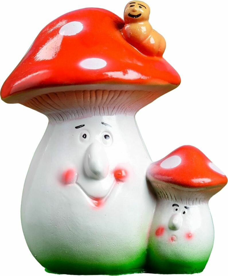 Фигурка гипсовая "Два мухомора", 17х20 см