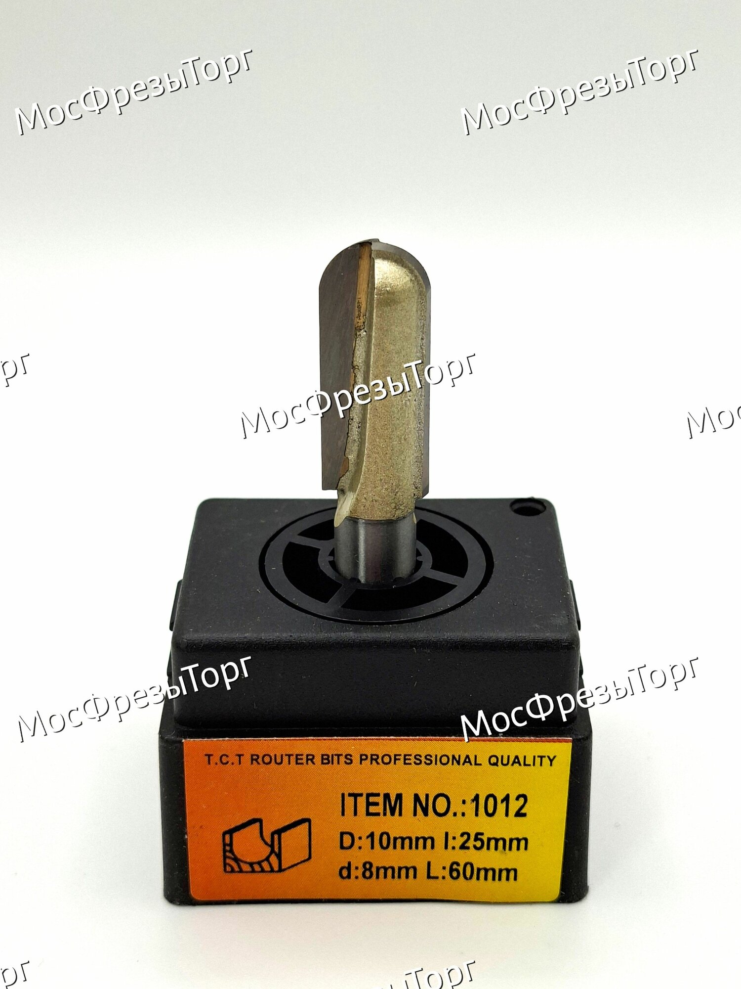 Фреза Globus 1012 D10 H25, хвостовик 8 мм, пазовая галтельная