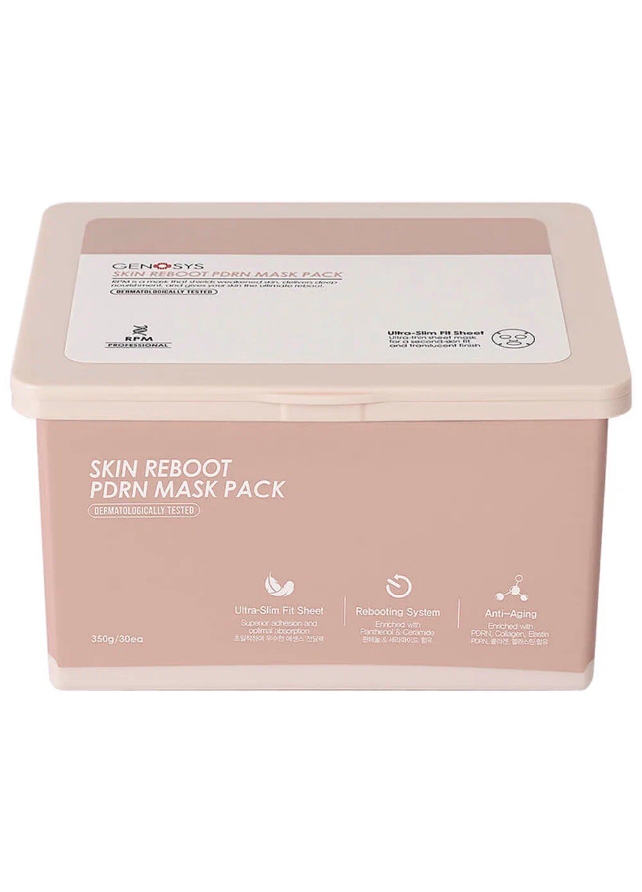 Genosys Skin Reboot PDRN Mask Pack (Питательная маска для полного обновления кожи с пдрн), 30 шт