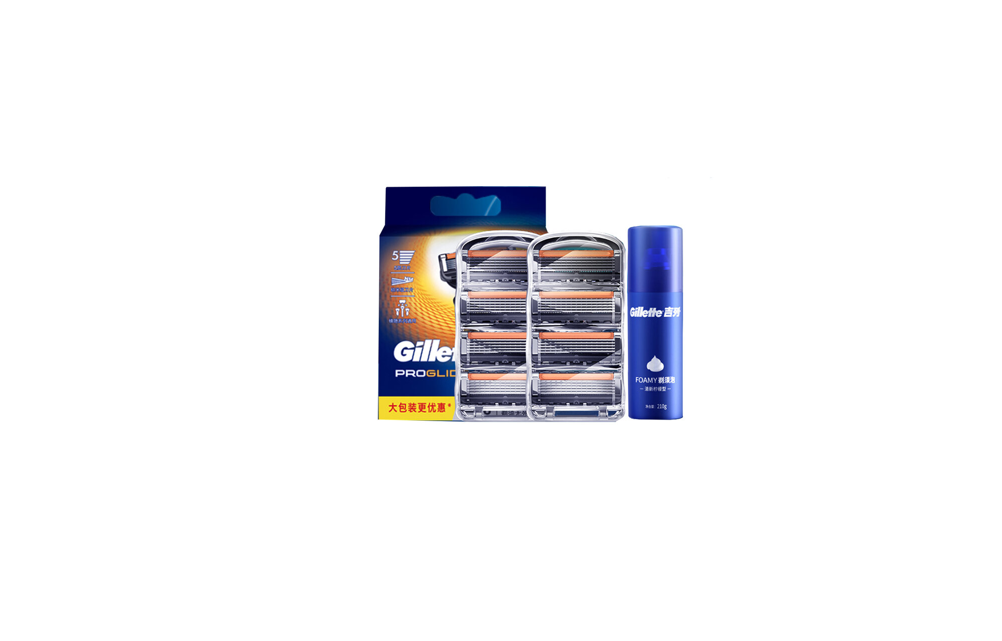 Бритвенные кассеты мужские Gillette ProGlide, 2 шт.