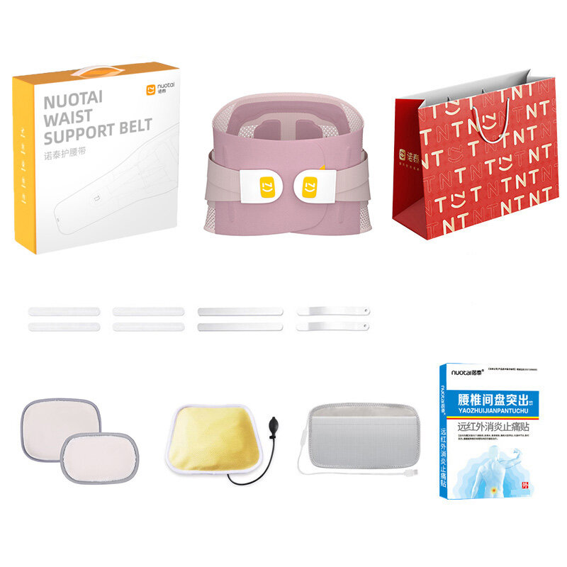Поясничная поддержка унисекс Nuotai, 3XL, Pink third generation gasket + airbag correction + electric heating
