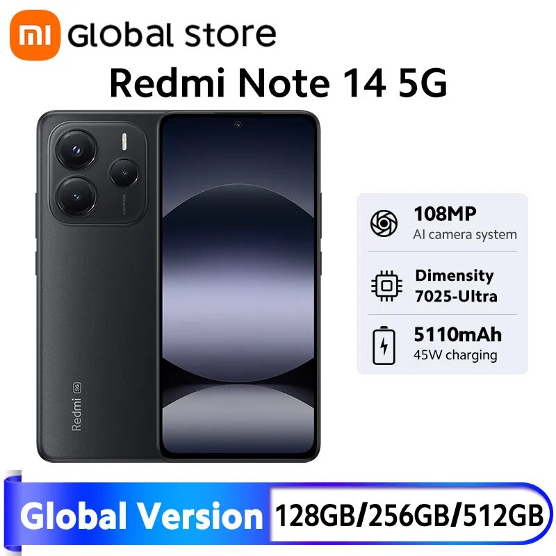 Смартфон Xiaomi Redmi Note 14 5G, 8/256ГБ, global — фото 1
