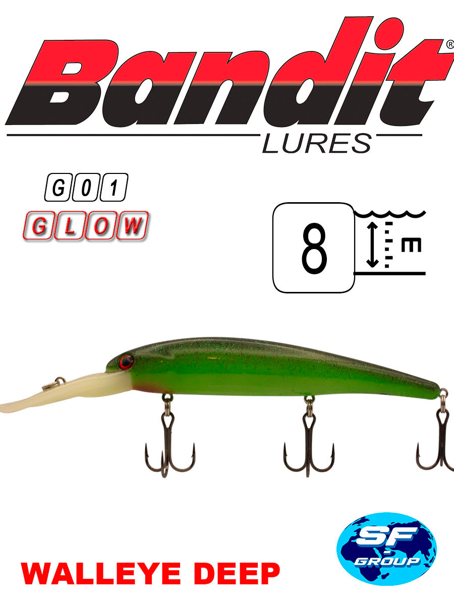 Воблер Bandit Deep Walley 12 см 17,5 гр заглубление 8м #G01