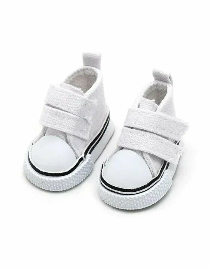 1 пара белой обуви из холста Velcro, подходящая для одевания хлопковыми куклами 20 см