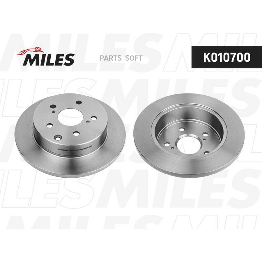 MILES K010700 Диск тормозной TOYOTA RAV 4 III 06- задний D=281мм. ()