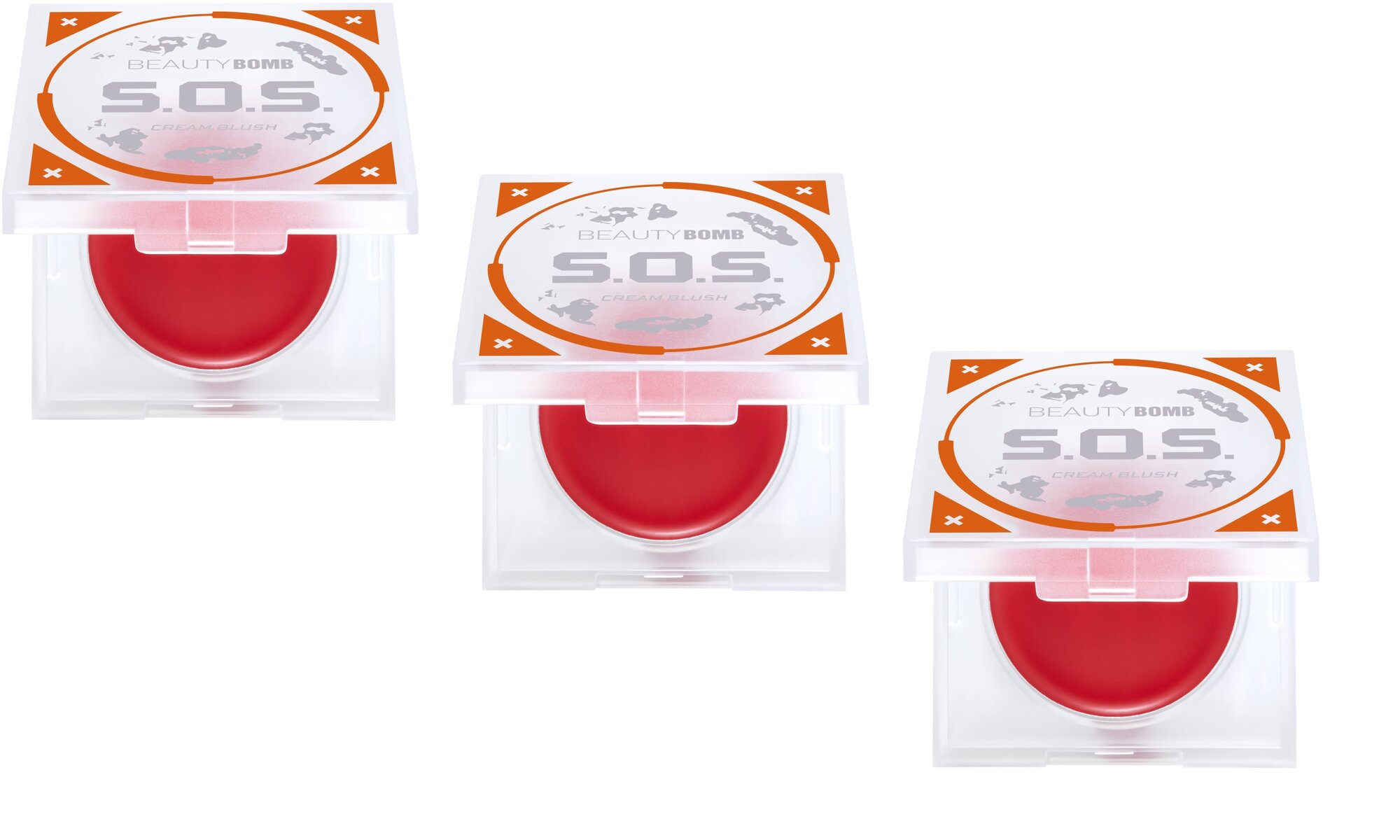 Кремовые румяна Beauty Bomb Cream blush «S.O.S.» тон 02 3шт