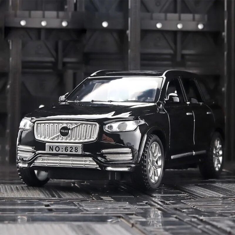 Машинка металлическая Volvo XC90(1/32) инерционная с открывающимися дверьми, капотом и багажникомсо световыми и звуковыми эффектами