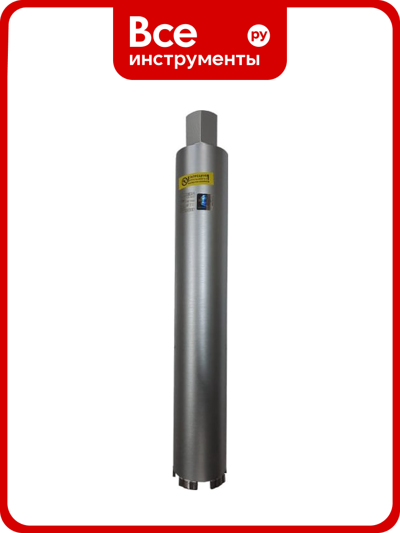 Коронка алмазная по бетону Hilberg 68x450 мм Laser 1 1/4 UNC HD708, для сухого сверления совместно