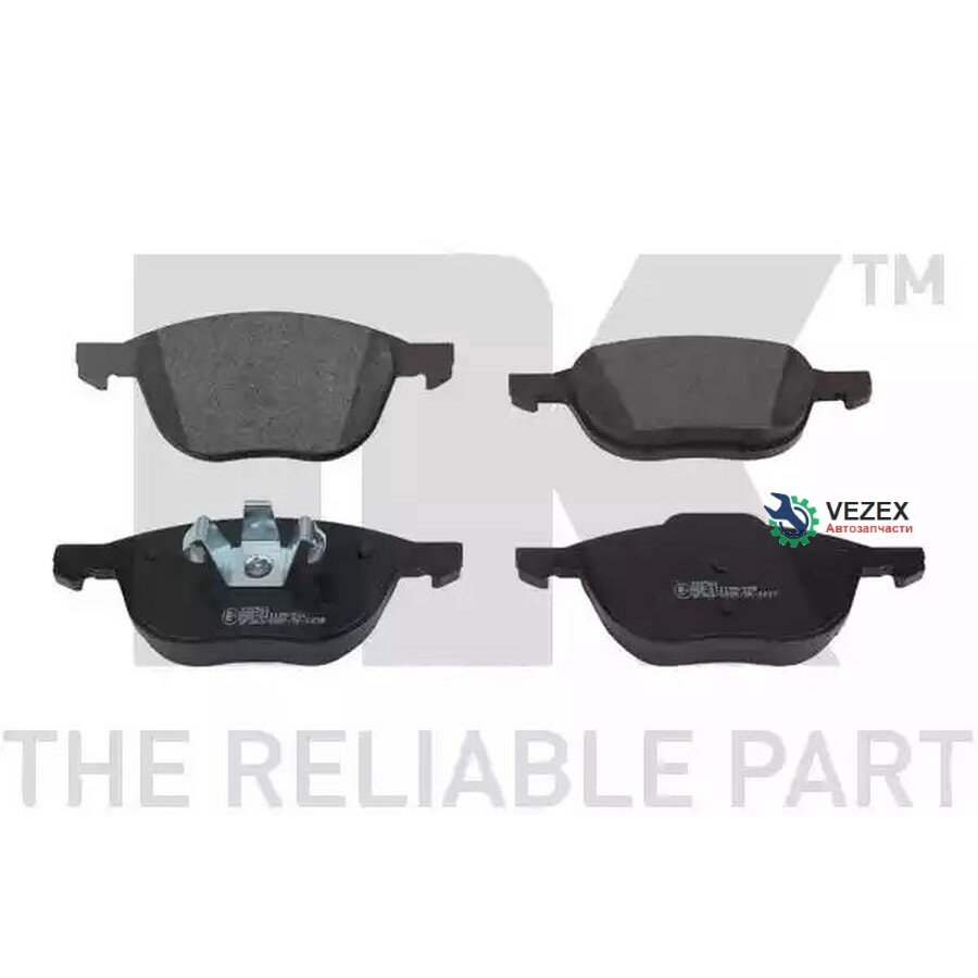NK 222561 колодки дисковые передние!\ Ford Focus 1.4-2.0/1.6TDCi-2.0TDCi 04>, Mazda 3 1.4-2.0TDCi 03>