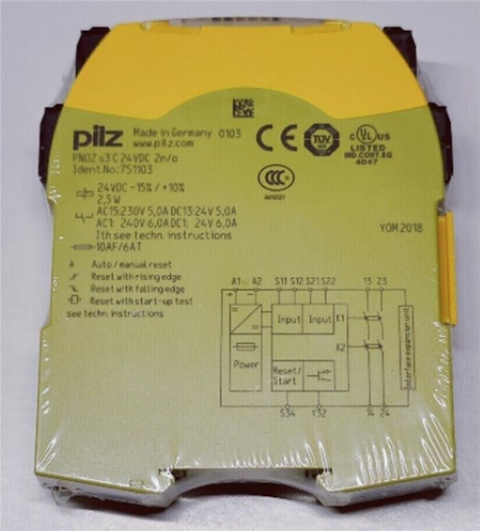 Модуль Pilz 751103 PNOZ S3 C 24VDC 2n/o safety relay
