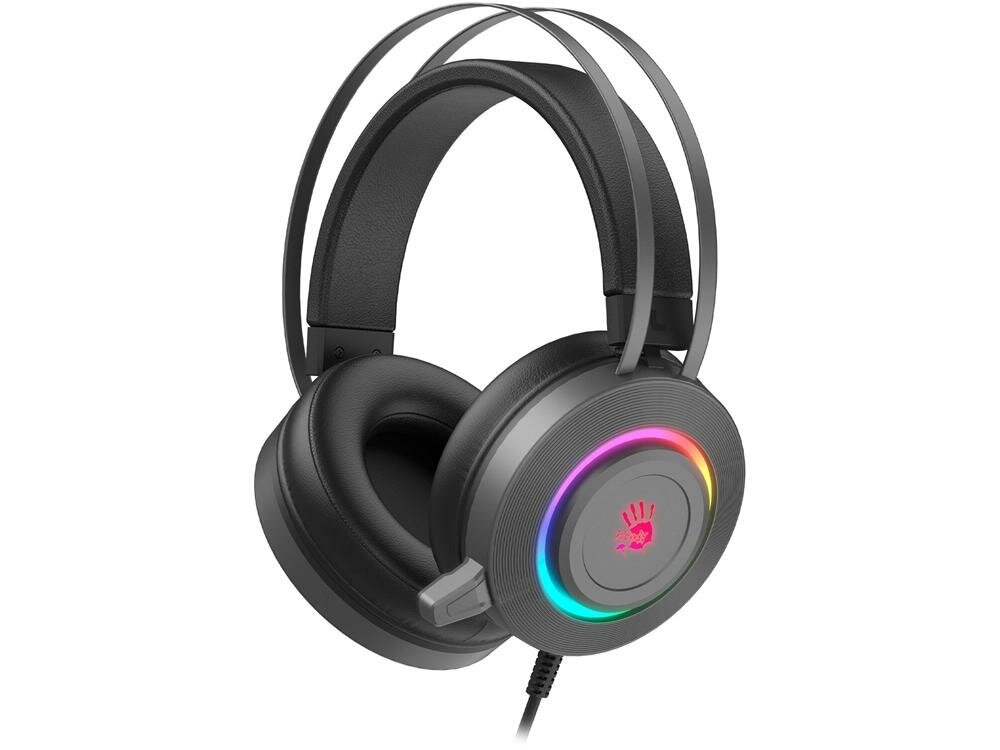 Гарнитура игровая A4TECH Bloody G521S, для компьютера, мониторные, проводные, серый