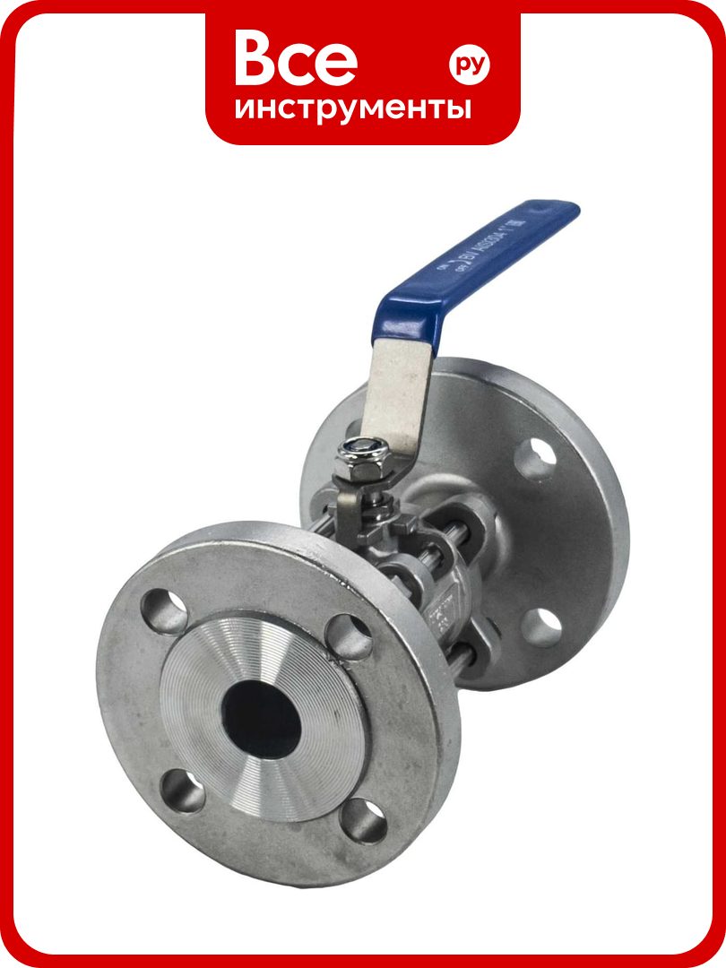 Кран шаровый фланцевый трехсоставной нержавеющий NEWKEY (3PC), AISI304 DN25 (1"), (CF8), PN16 NK-BF25/4