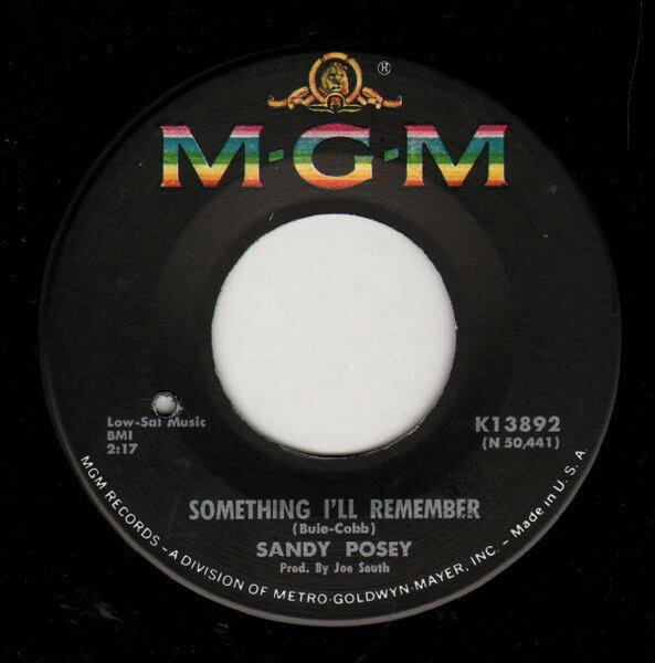 Пластинка Sandy Posey "Something I'll Remember" 7" (Single/US/1968) VG/VG