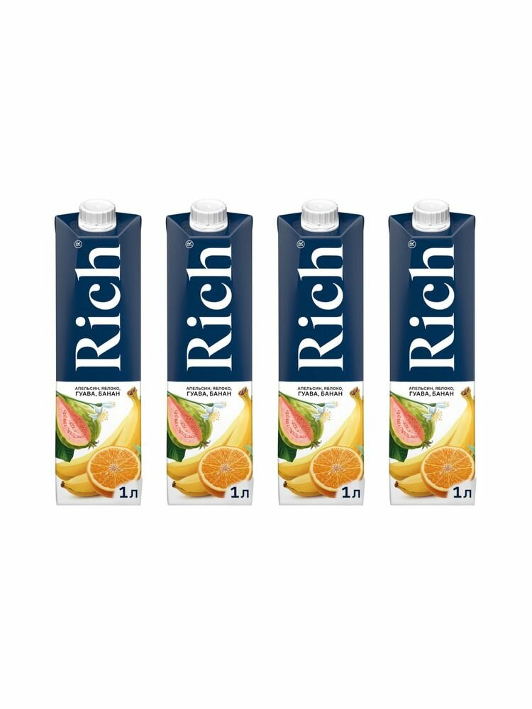 Rich Нектар Тропические фрукты, 1 л, 4 шт