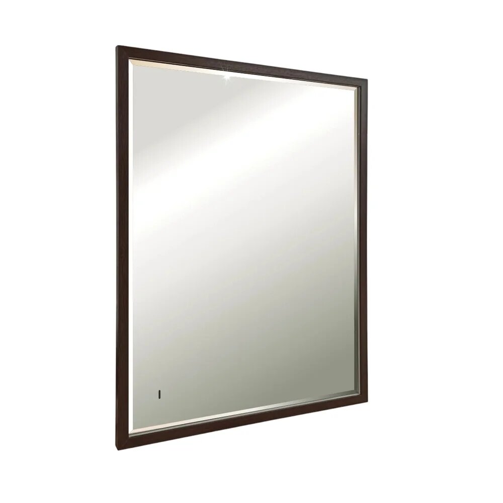 Зеркало Silver Mirrors Эдисон со светодиодной подсветкой, 60 см, черное, зеркало настенное в ванную, в современном стиле
