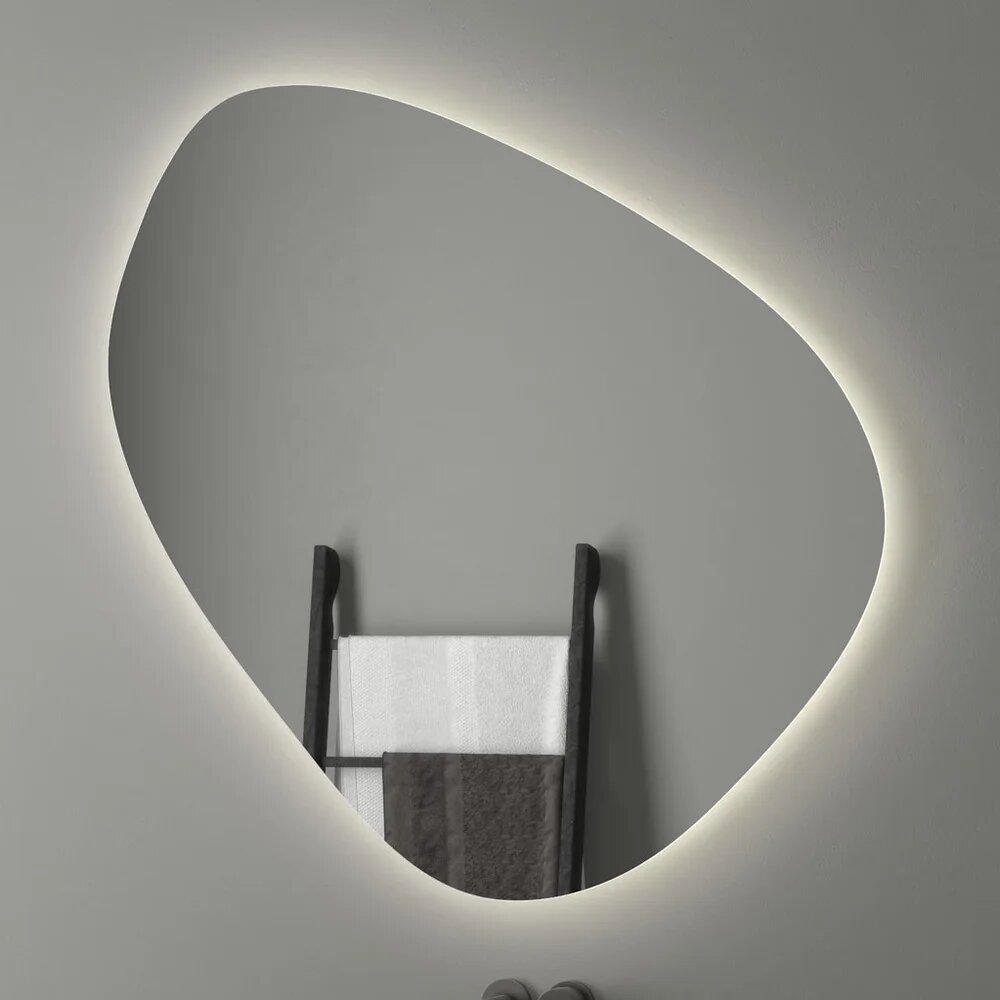 Зеркало Evoform Ledshine BY 2567 100 со светодиодной подсветкой, 100 см, в современном стиле, зеркало настенное в ванную