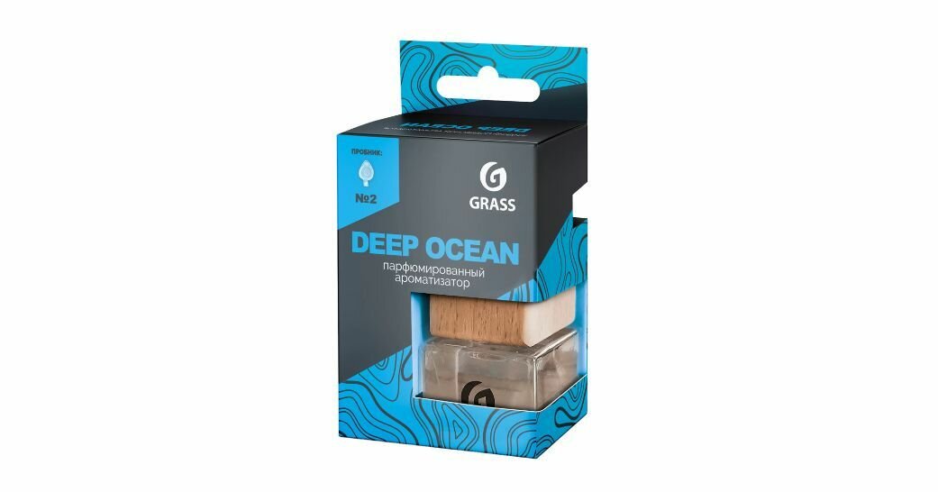 Grass Жидкий ароматизатор для авто Deep ocean, подвесной, 7 мл