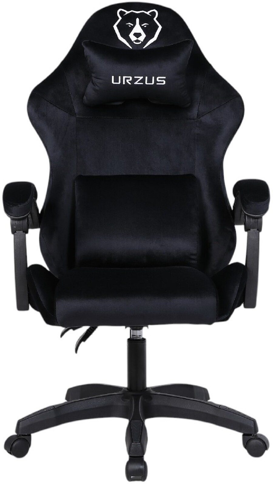 Кресло компьютерное игровое URZUS Grizzly Black ткань (UR-7351118)