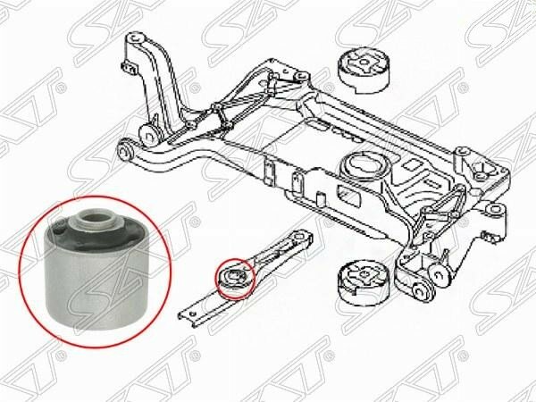 Сайлентблок опоры двигателя SAT ST-3C0199855JC Audi A3 03-13 / Q3 11-19