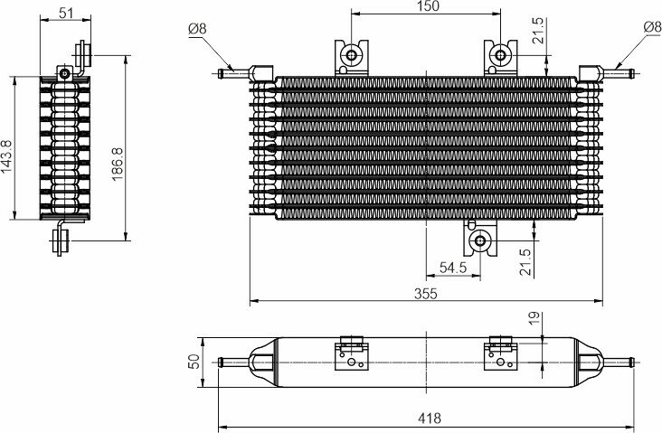 Радиатор вариатора SAT ST-21606-JG000 Nissan Qashqai 13-22 / X-Trail 07-15