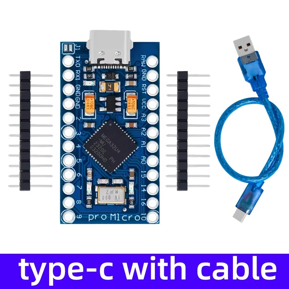 Pro Micro ATmega32U4 модуль TYPE-C-cable