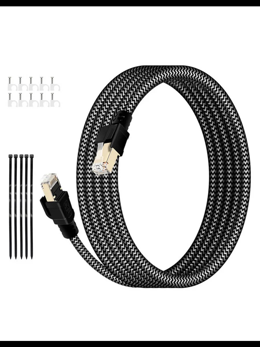Кабель Ethernet SFTP cat.8 RJ45, 10м