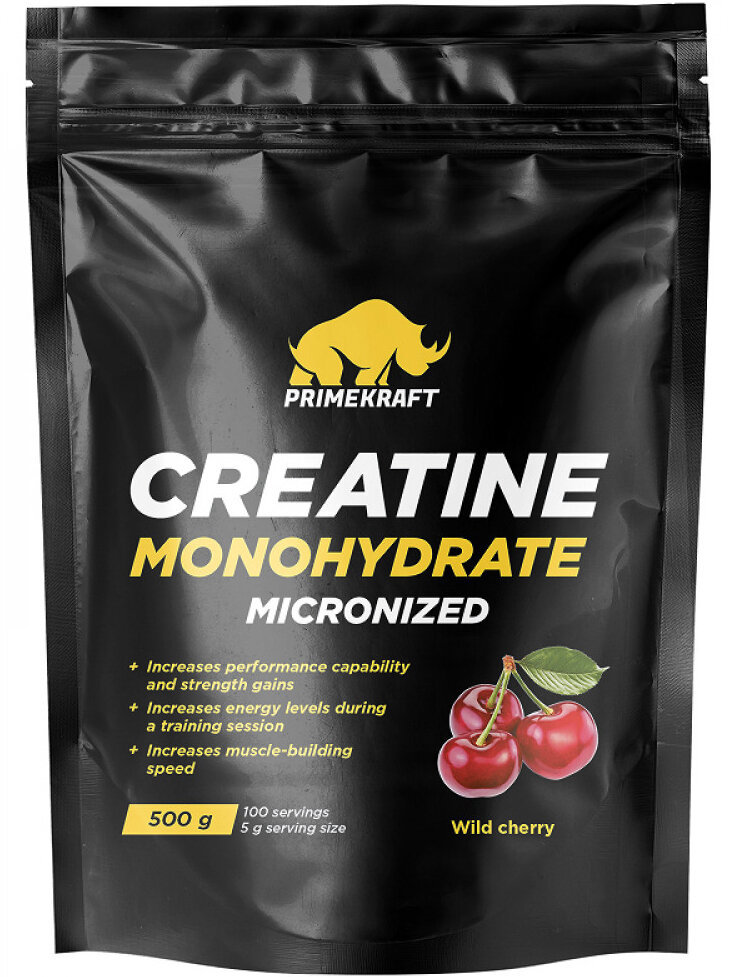 Креатин моногидрат PRIMEKRAFT Creatine Monohydrate 4500 mg 500 г, Дикая вшня