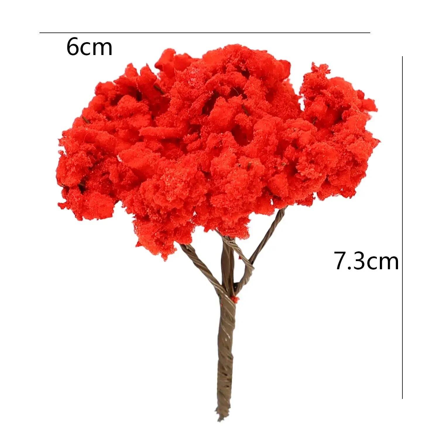 Миниатюрное дерево Red Maple, 6x7.3см, Красный