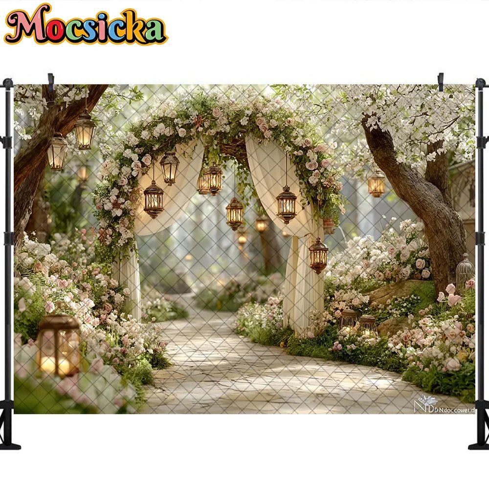 MOCSICKA Фон для фотосъемки весенние цветочные деревья