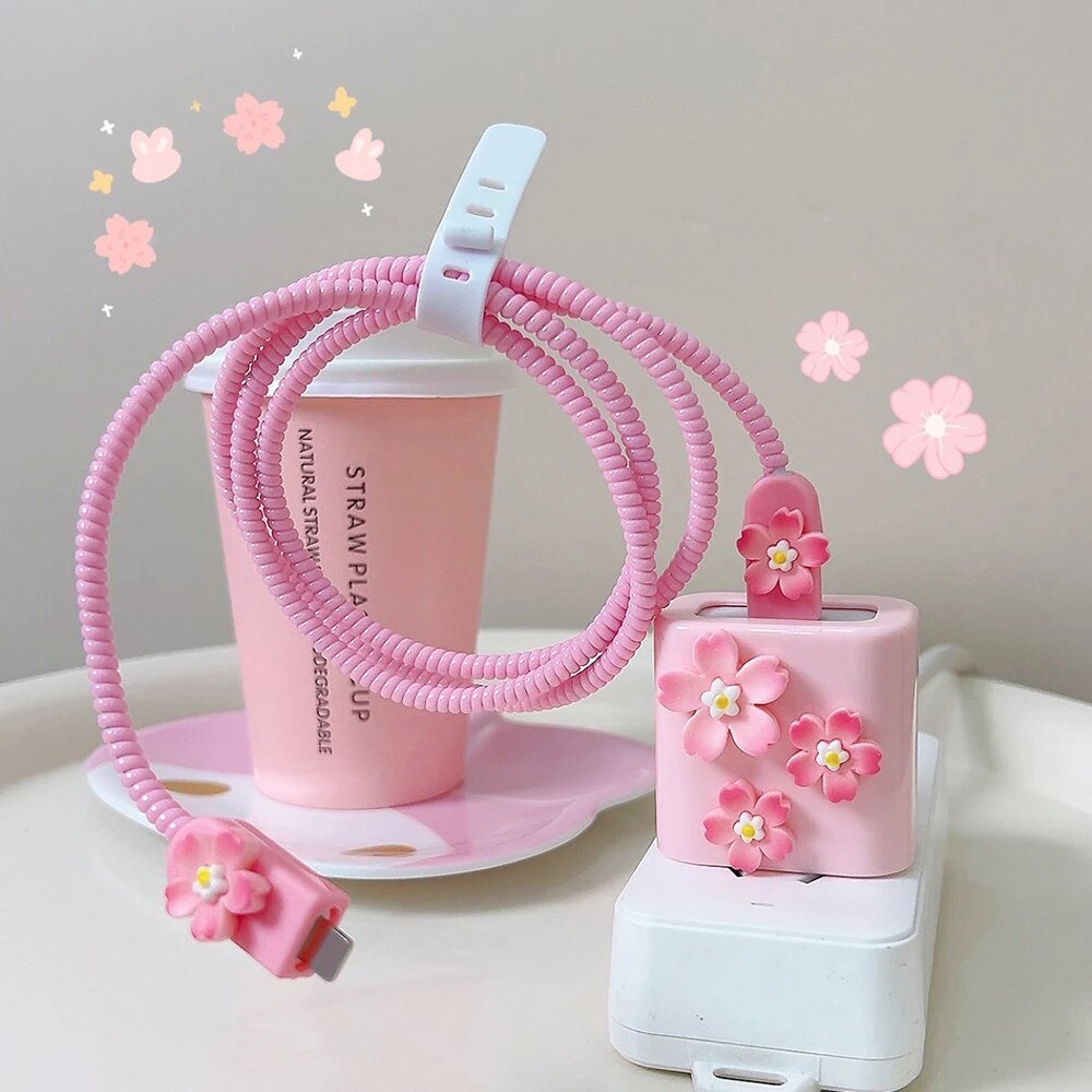 Розовый силиконовый чехол для кабеля iPhone, Color: 13