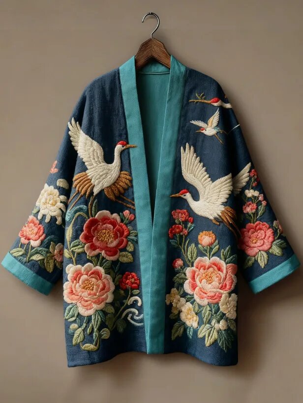 DIDUQIPAO Кимоно кардиган полиэстер мужской