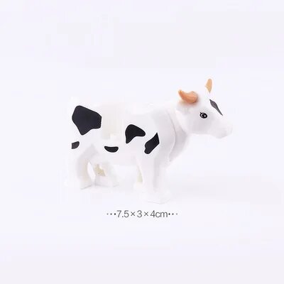 Мини-фигурка Playmobil Корова, Белый/Желтый