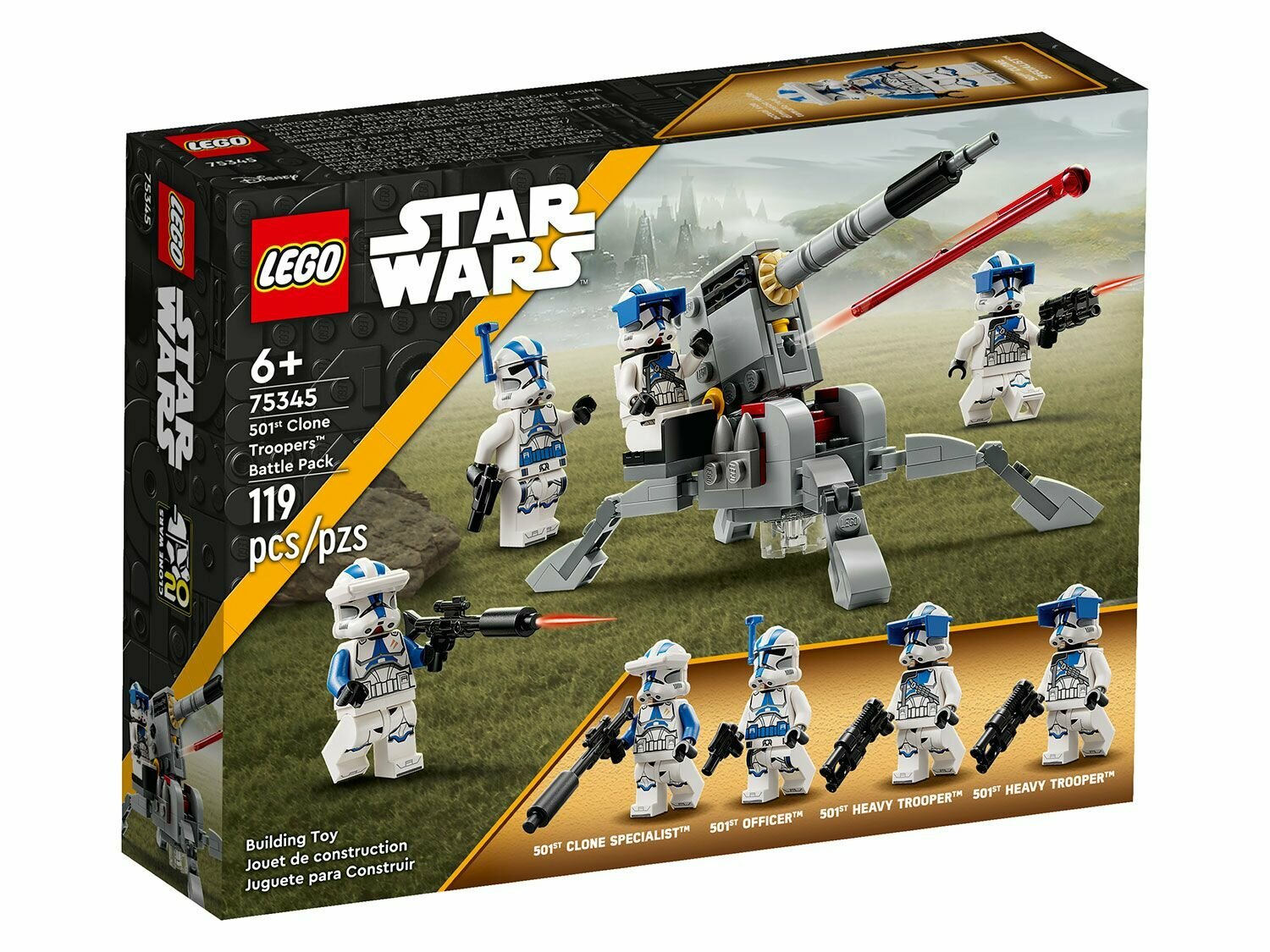 Конструктор LEGO Star Wars 75345 Боевой набор солдат-клонов 501-го легиона