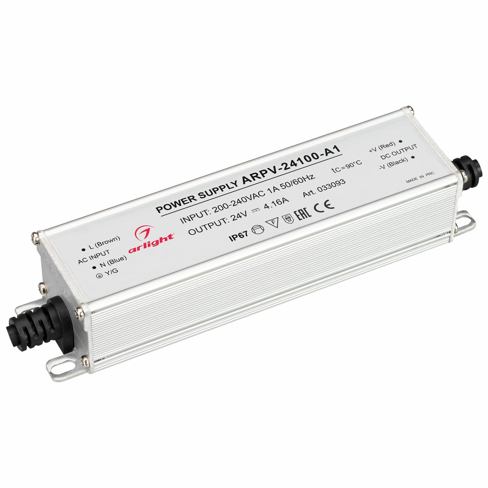 Блок питания для светодиодной ленты Arlight ARPV-24100-A1 (24V, 4.16A, 100W)