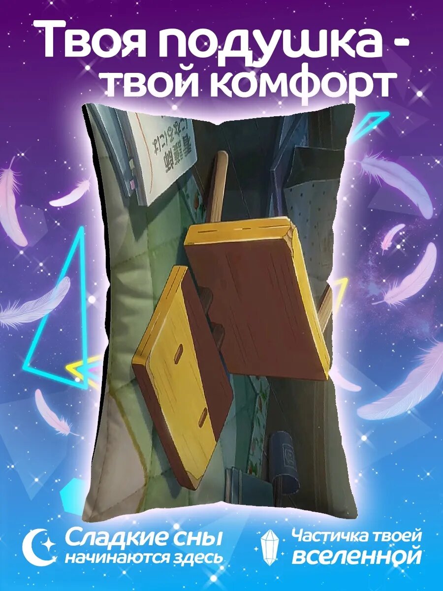 Подушка дакимакура Книги и предметы