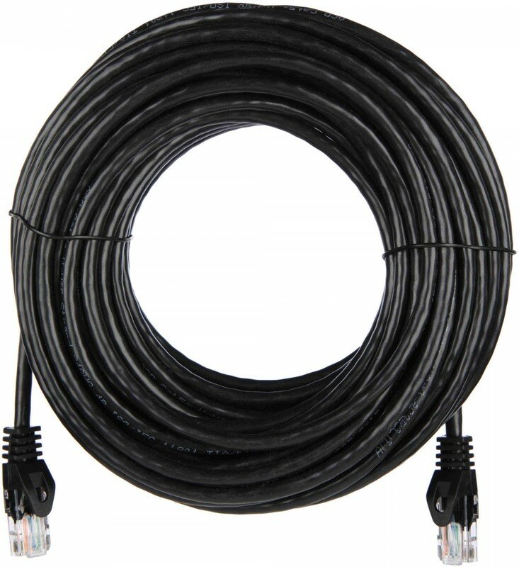 Патч-корд, Cat5e. UTP 24AWG. 4Pair, 7/0.18мм CU, черный, 15м (ACD-LPU5C-15M)