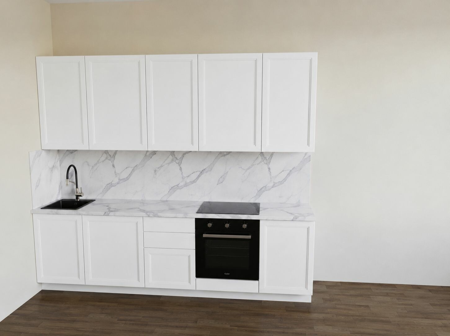 Кухонный гарнитур Нео White Silk, 2700мм