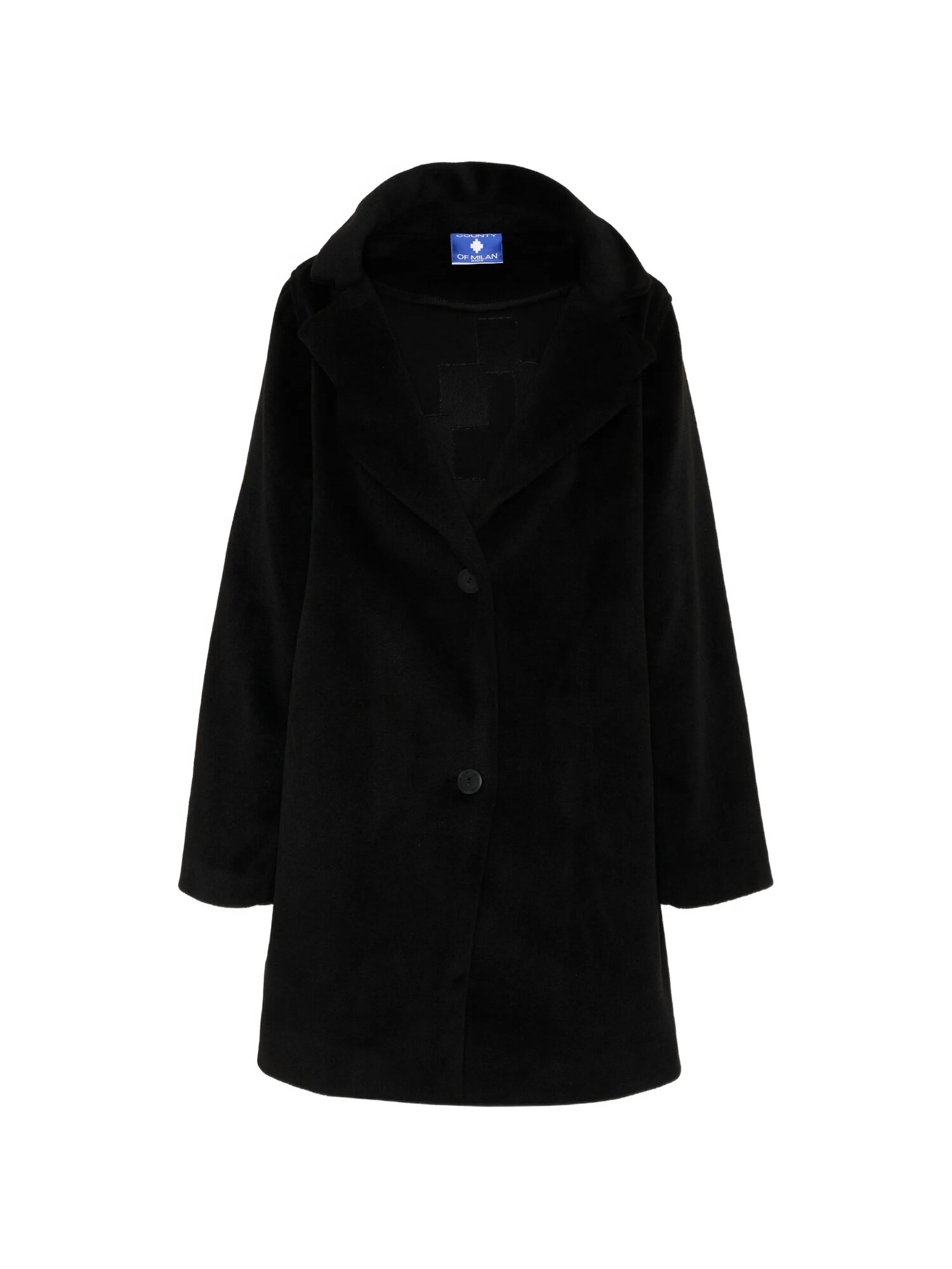 Пальто Logo-patch button-up coat