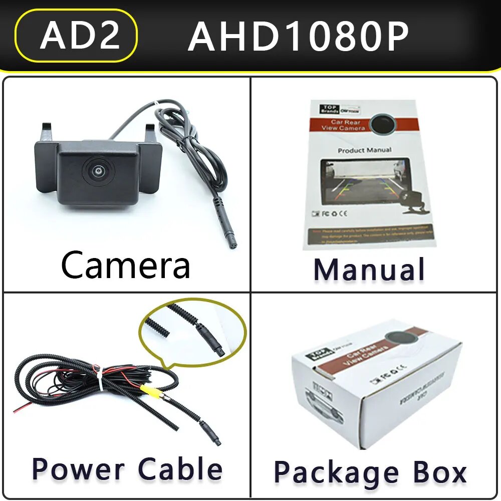 170-градусная камера «рыбий глаз» AHD 1080P для Hyundai Tucson NX4 2020 2021 2022 2023, AHD 1080P
