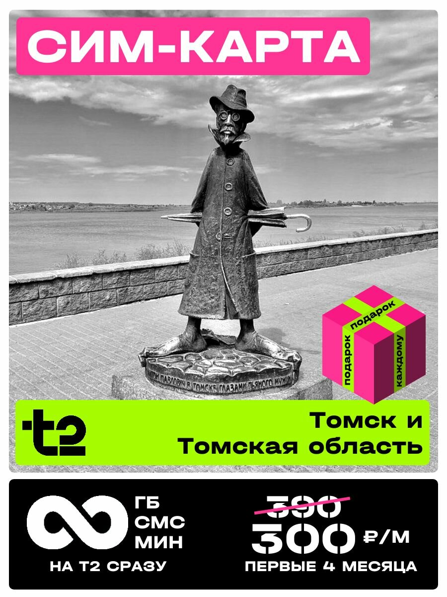 Сим карта теле 2 с безлимитным интернетом и минутами. t2 SIM-карта тариф хватит Томская область. За 300 рублей в месяц.