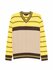 Свитер Meryll Rogge Striped V-neck sweater, размер S, , yellow