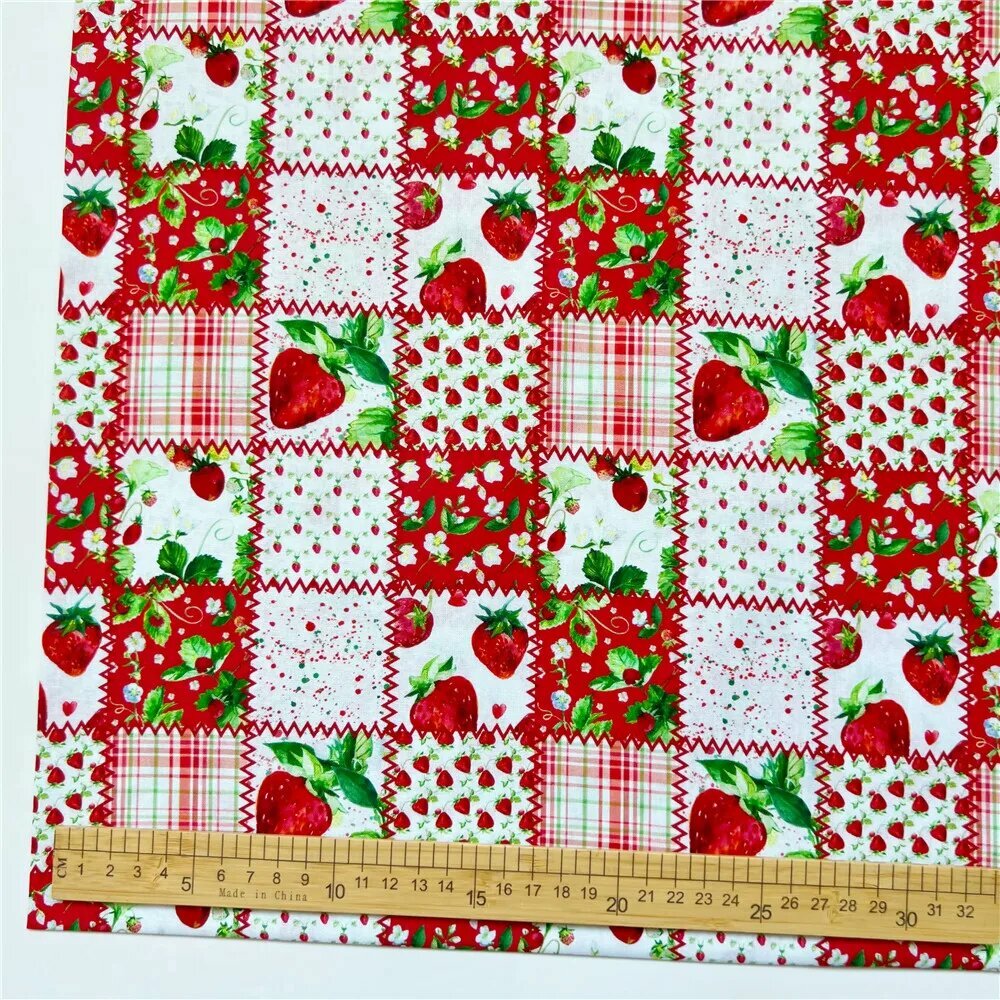 Богемная ткань для шитья Mandala 100% хлопок Красный, 0.5yard (45X110cm), 17