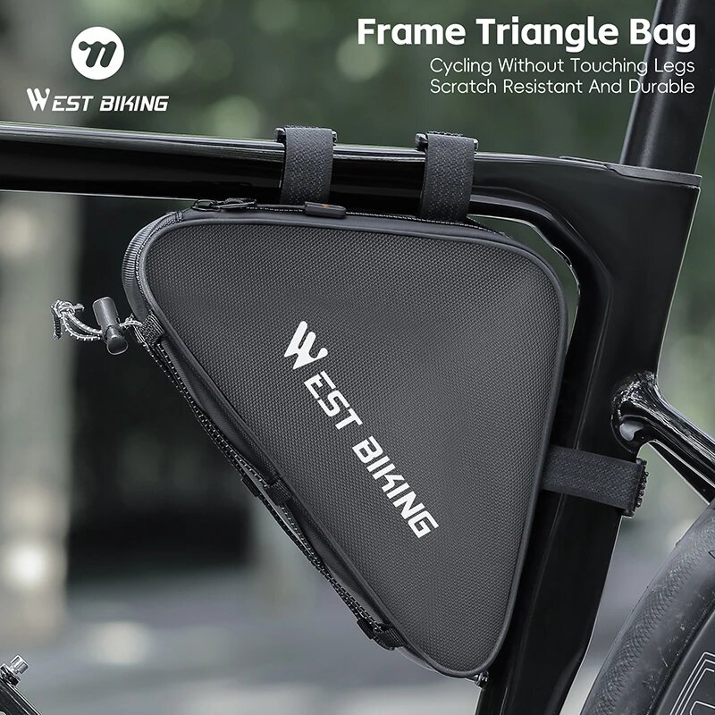 West Biking Водонепроницаемая Треугольная Сумка для Велосипеда 1.9L/1.2L 0.9L Black
