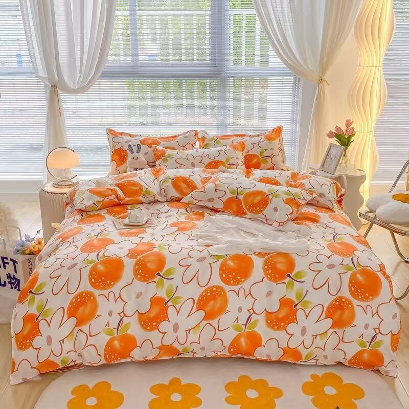Комплект постельного белья из хлопка для девочки 4 шт. Queen(1.8m bed)